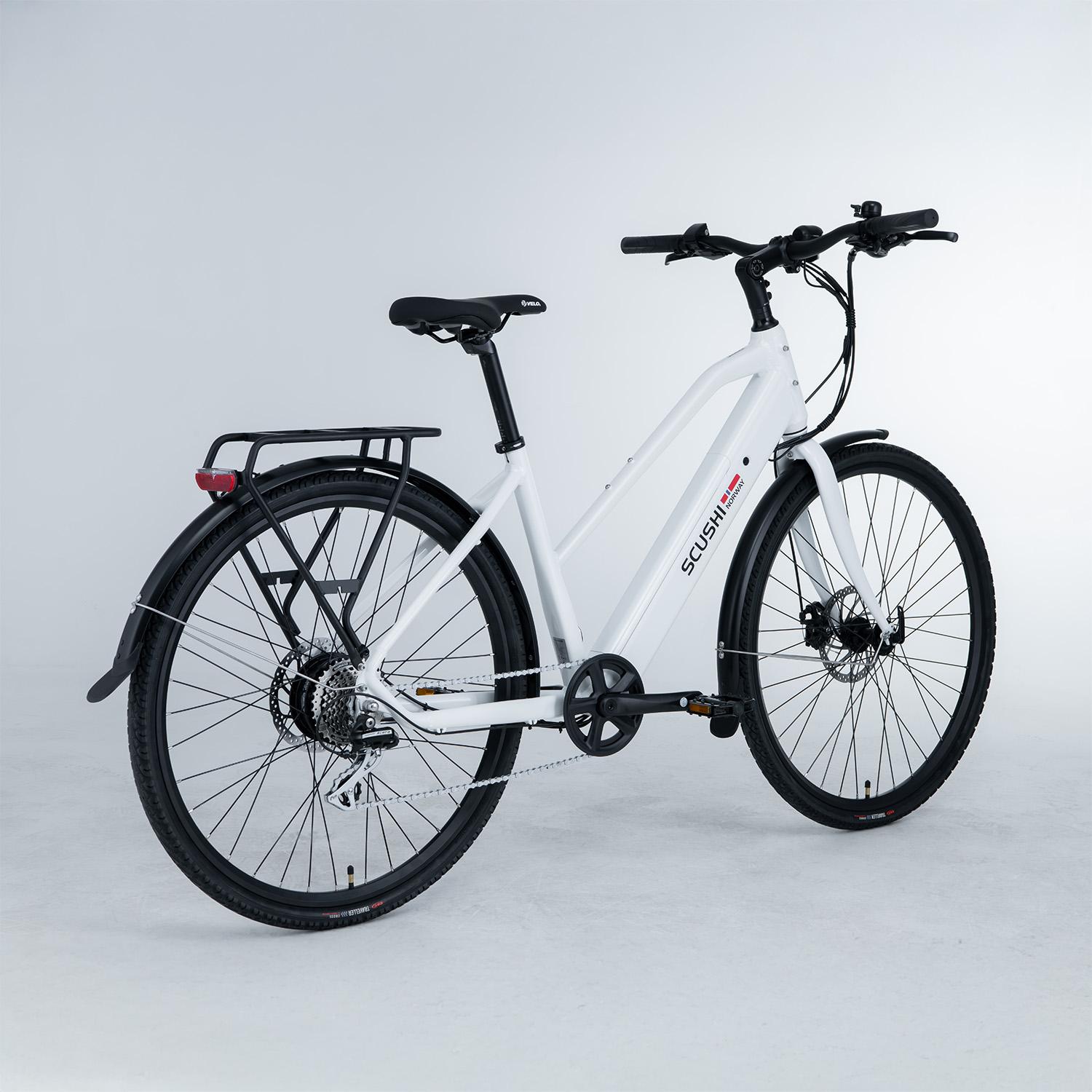 Scushi Universe Sähköpyörä, valkoinen (360 Wh akku) - Kuntokauppa.fi